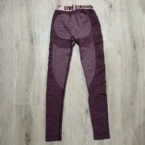Gymshark | Pants & Jumpsuits | Gymshark Maroon Ruby Marl Blush Flex ...